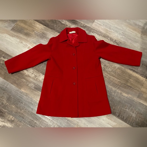 Herman Kay | Jackets & Coats | Herman Kay Made In The Usa Red Wool Coat ...